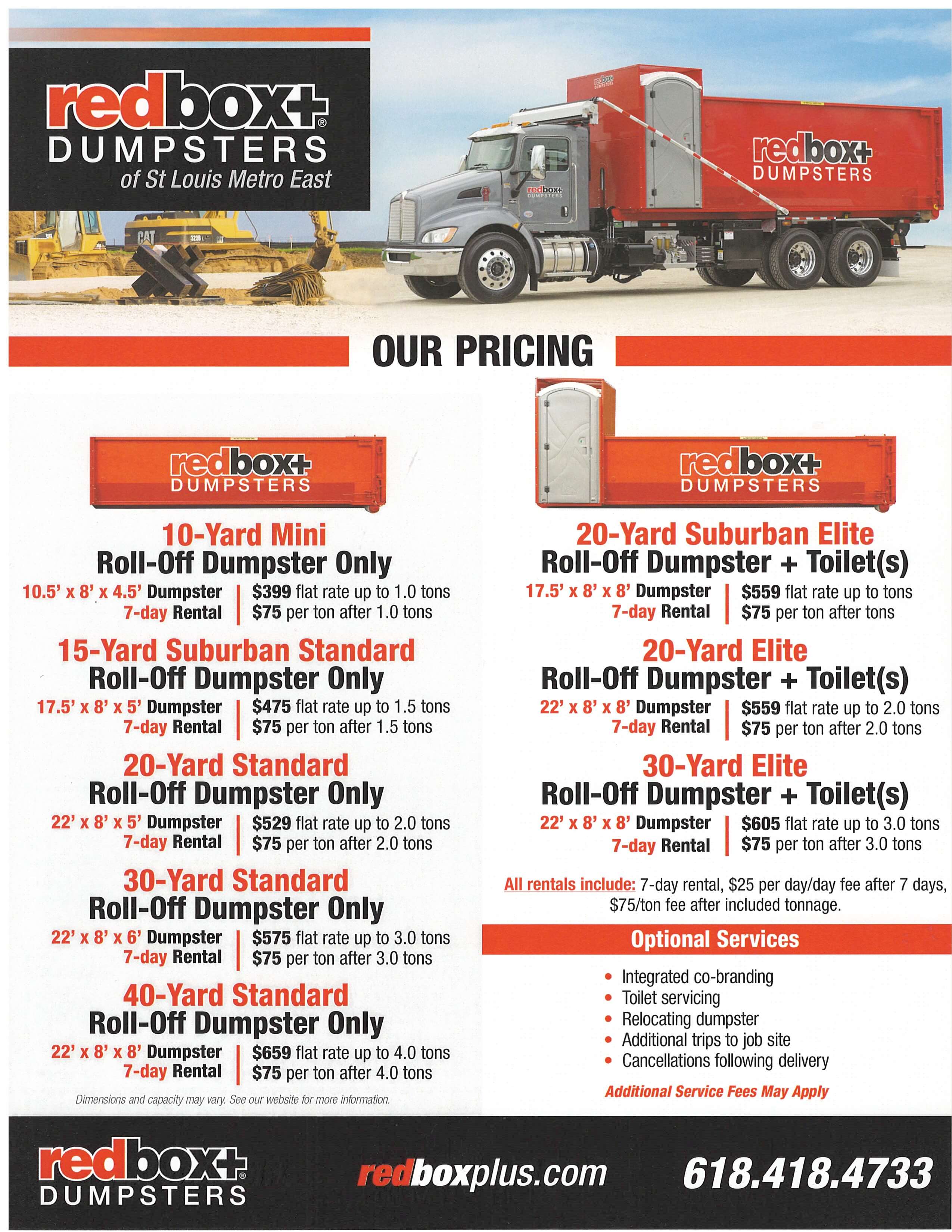 Our Prices - redbox+ Dumpsters of St.Louis