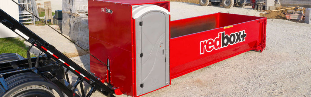 Value of a Commercial Dumpster Rental with Portable Toilet | redbox+ ...