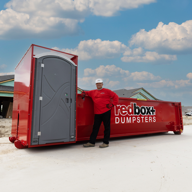 Portable Toilet Rental & Dumpster Combo | redbox+ Dumpsters